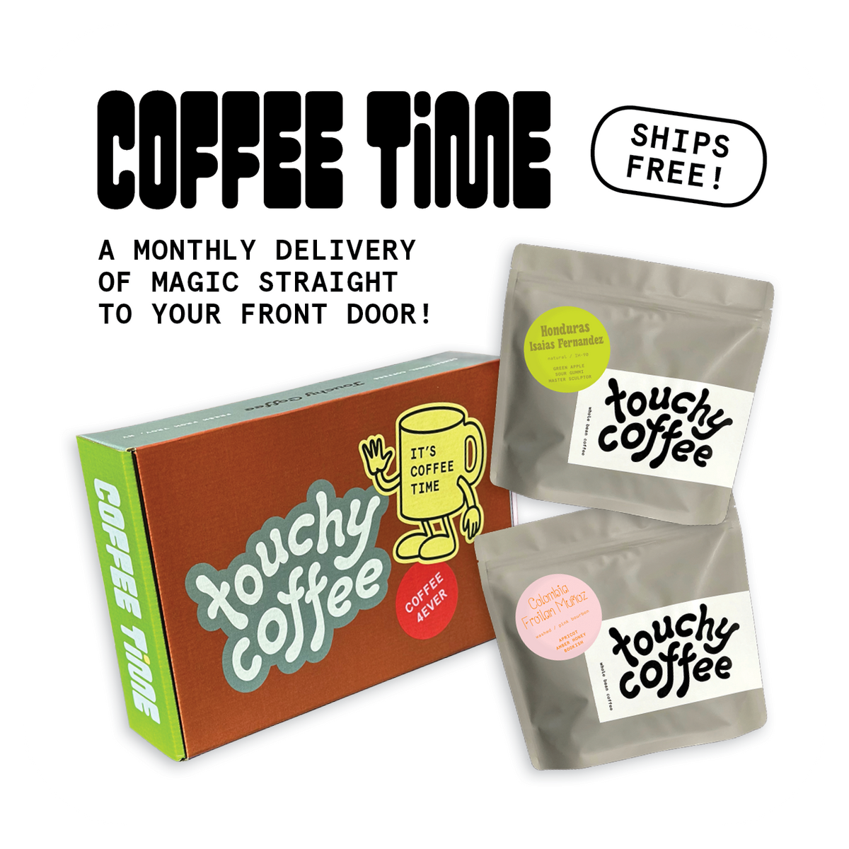 Touchy Coffee — Coffee Time! A Touchy Coffee Subscription