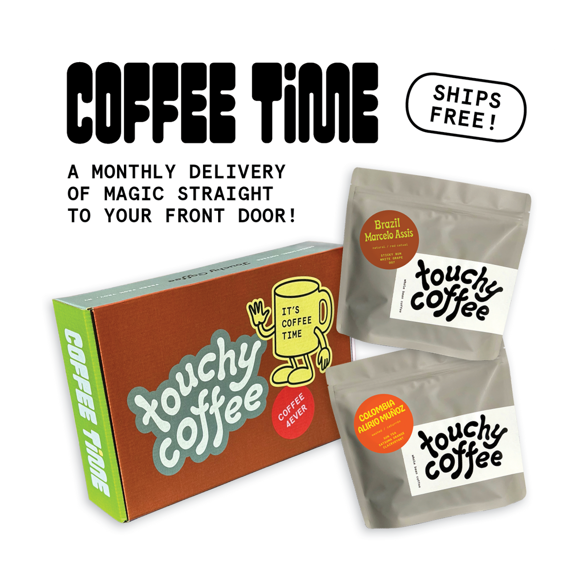 Touchy Coffee — Coffee Time! A Touchy Coffee Subscription